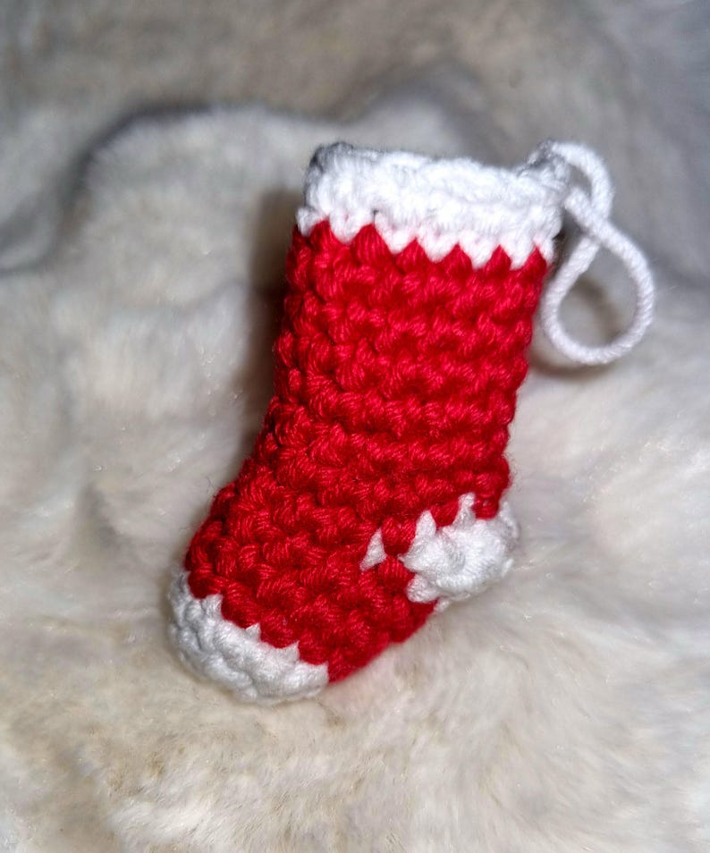 Crochet Christmas Sock Ornament Pattern - Mini Stocking - Etsy