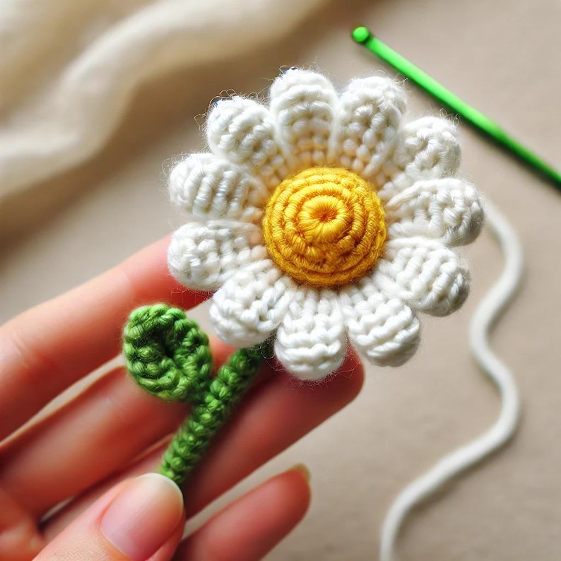 Amigurumi Daisy Crochet Flower Pattern - Etsy