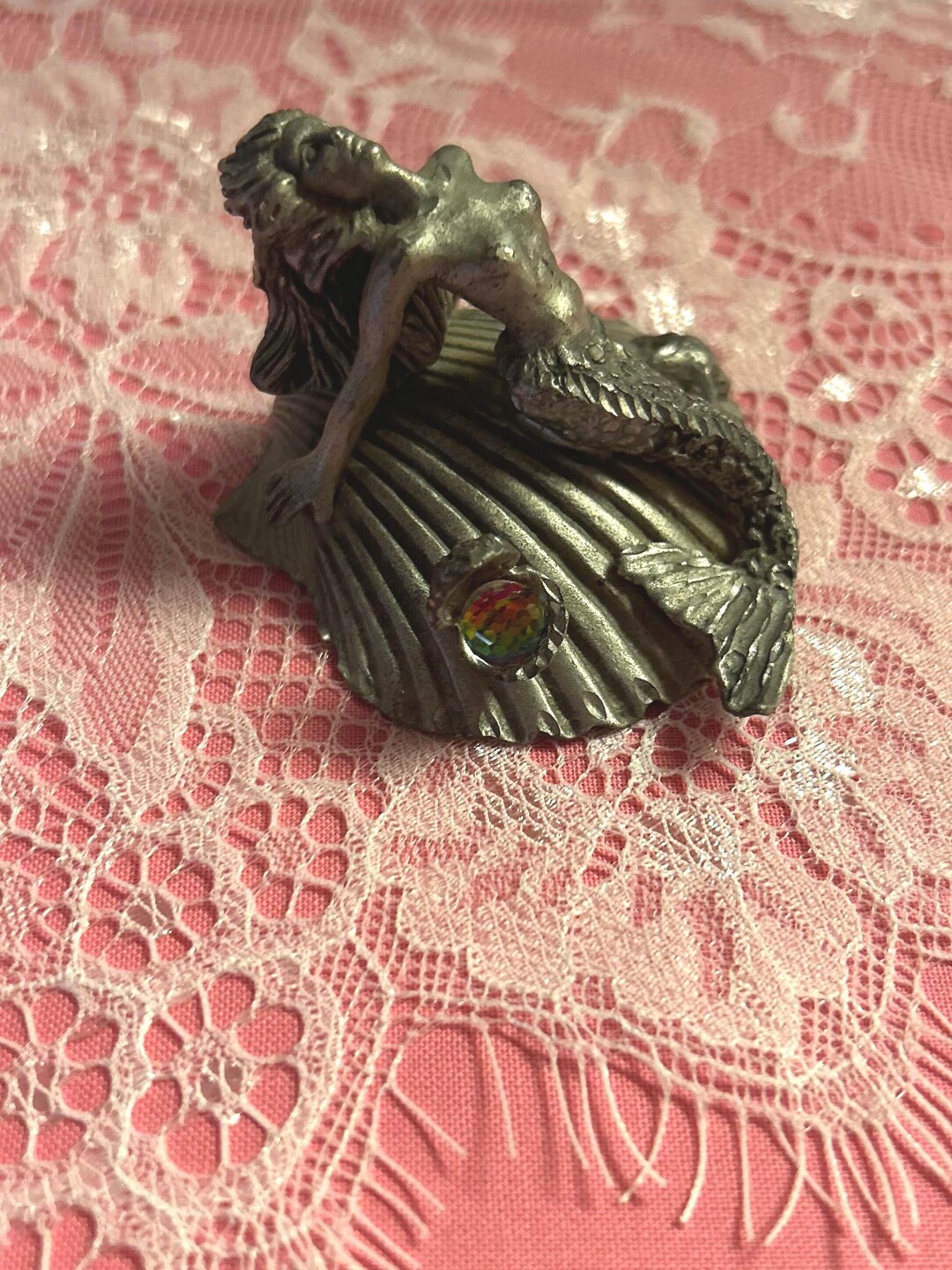 Pewter Mermaid on Shell - Etsy