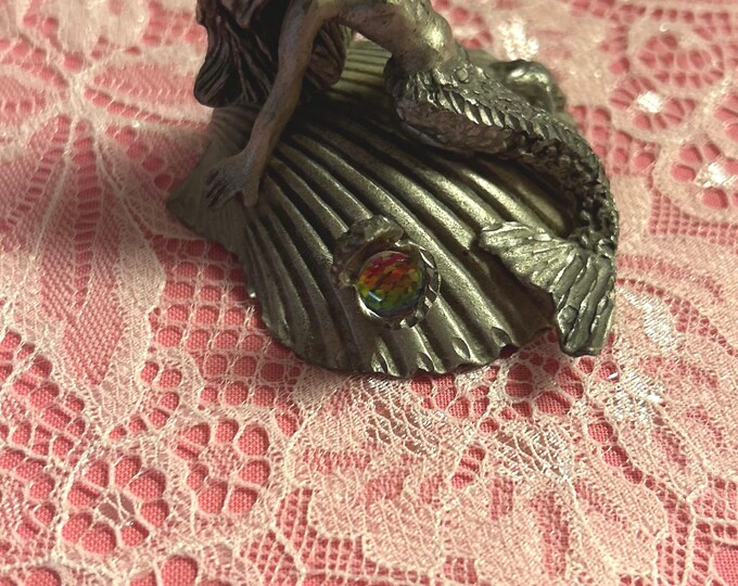 Pewter Mermaid on Shell - Etsy