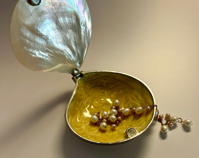 Mother of Pearl Abalone Seashell Hinged Trinket Box - Etsy