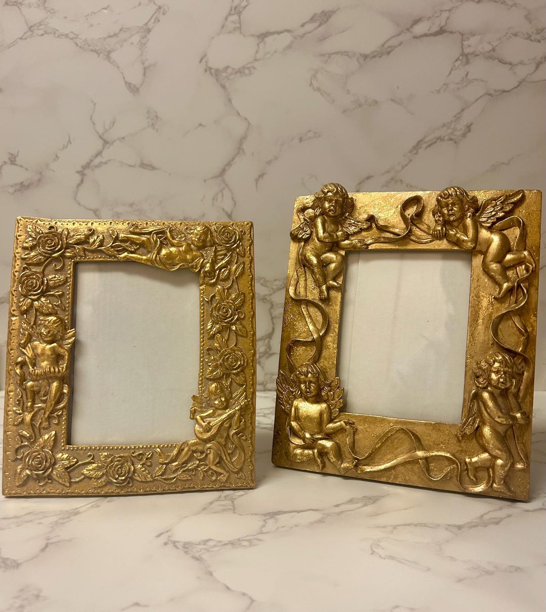 Cherub Angel Gold Resin Frames - Etsy