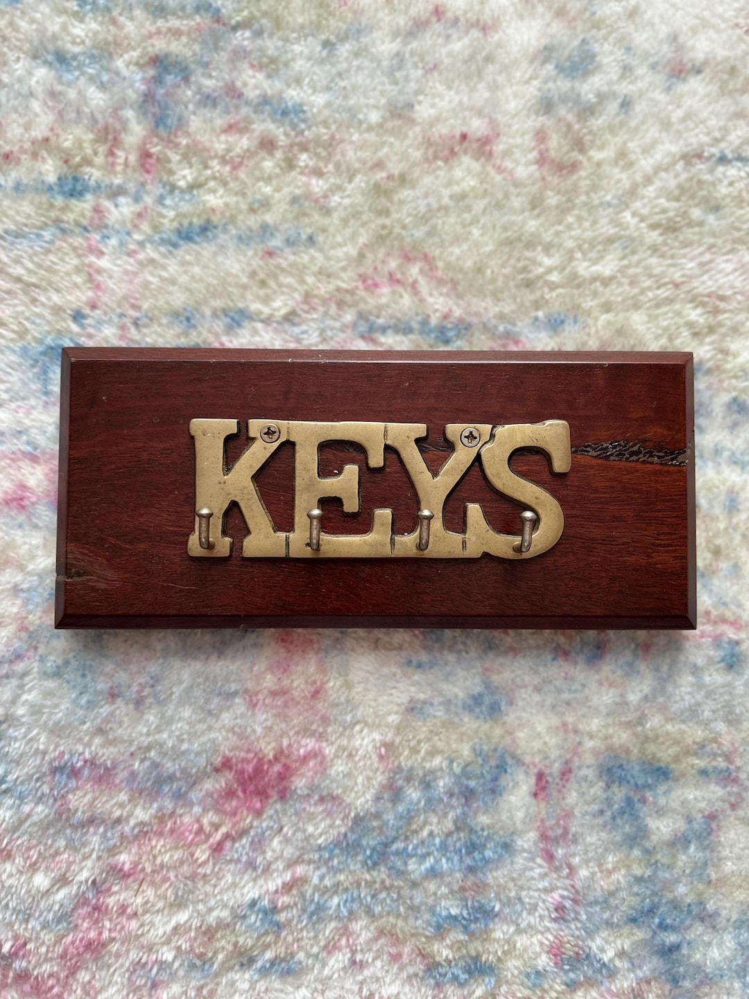 Handcrafted Wood and Brass Key Holder - Etsy