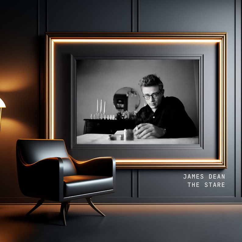 James Dean Print - the Stare Canvas Art - Classic Hollywood Wall Art ...