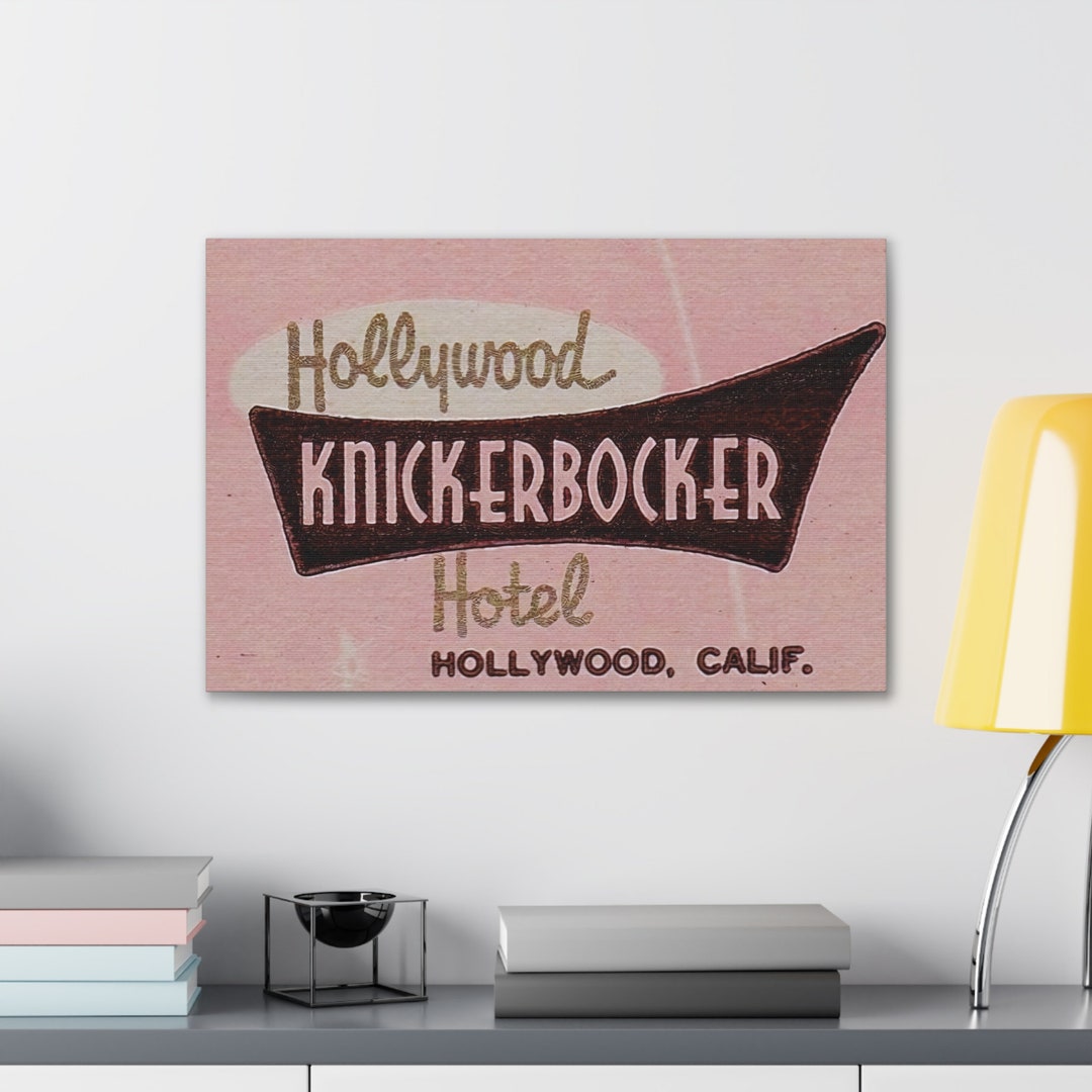 Vintage Hollywood Knickerbocker Hotel Canvas Art - Etsy