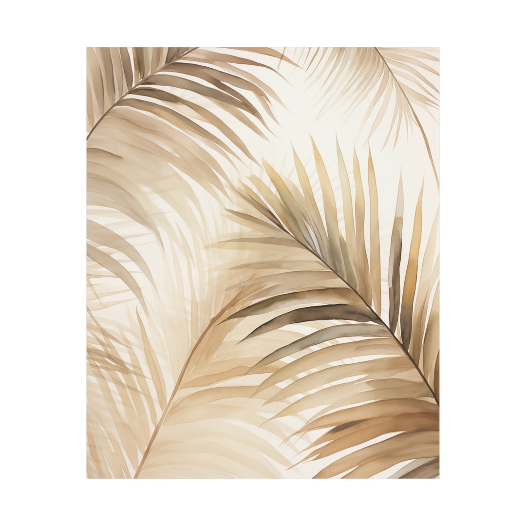 Mid Century Palm Tree Print BOHO Tropical Plant Wall Art Minimalist ...