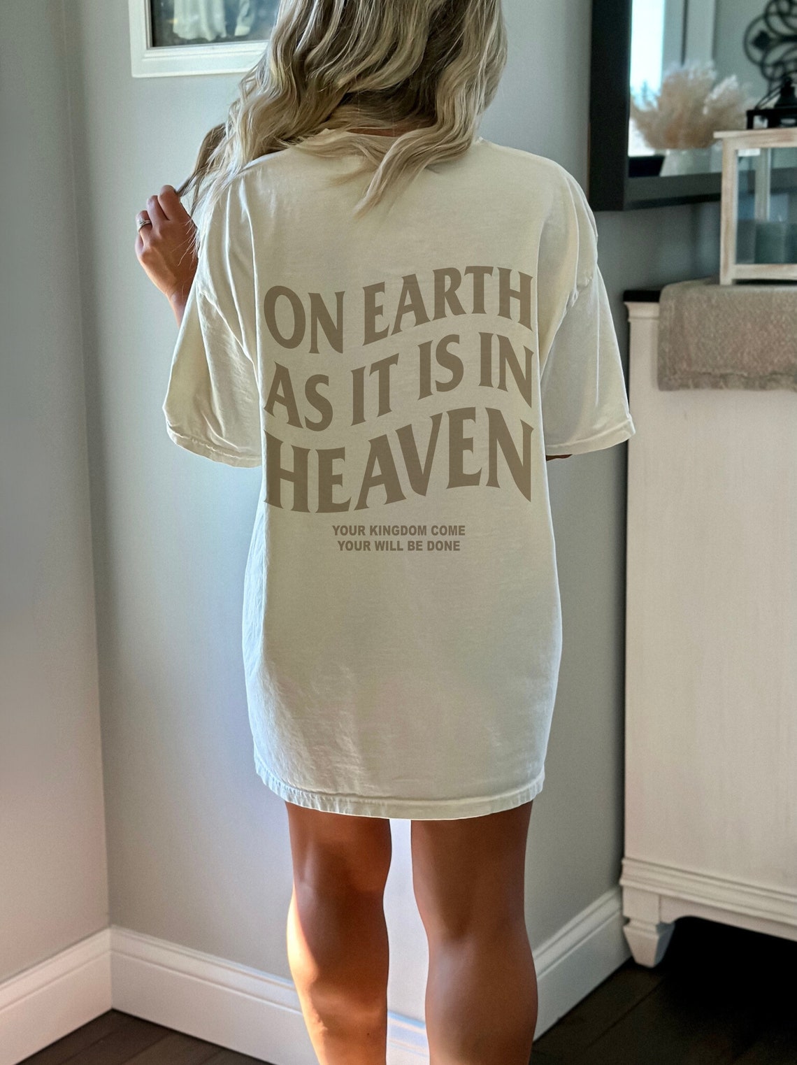 On Earth as It is in Heaven Comfort Colors Shirt Christian Tee Jesus is ...