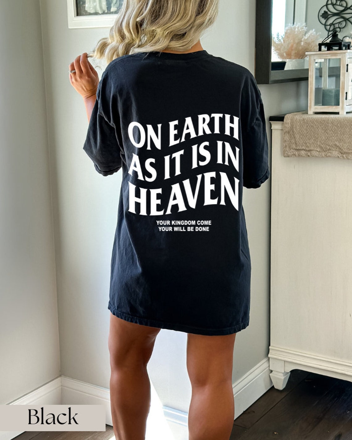 On Earth as It is in Heaven Comfort Colors Shirt Christian Tee Jesus is ...