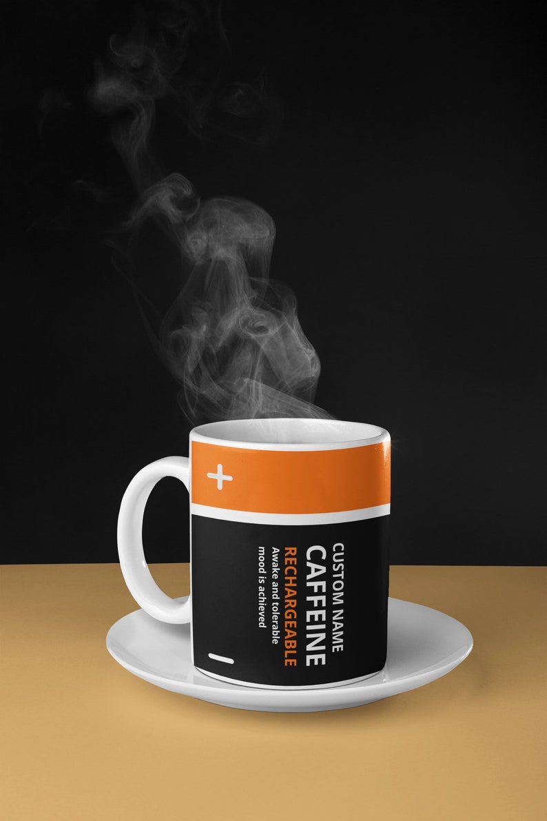 Personalized Battery Mugs, Coffee Lover Mug, Custom Dad Gift, Gift for ...