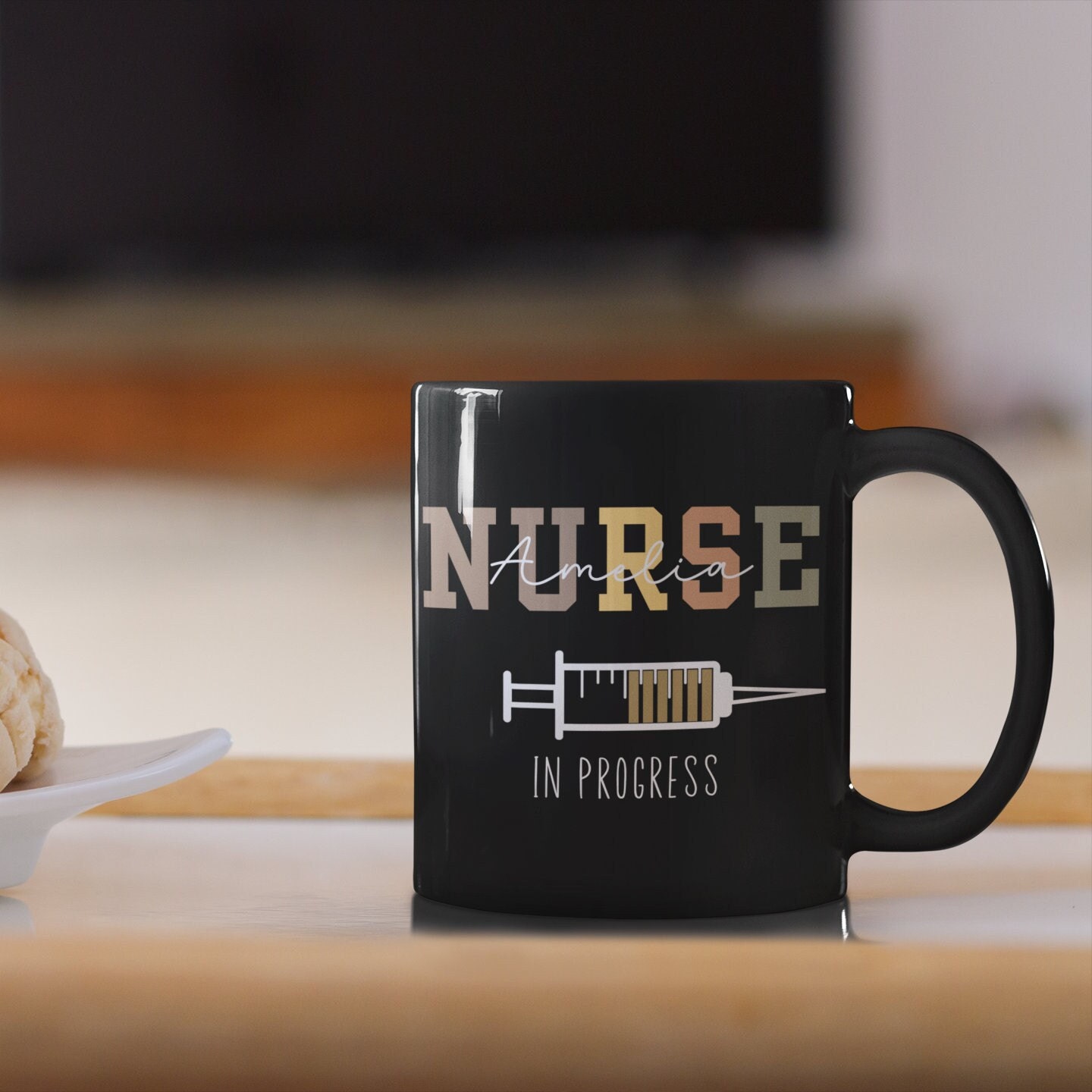 Custom Nurse in Progress Mug, Registered Nurse Mug, Nursing Schoo Mug ...