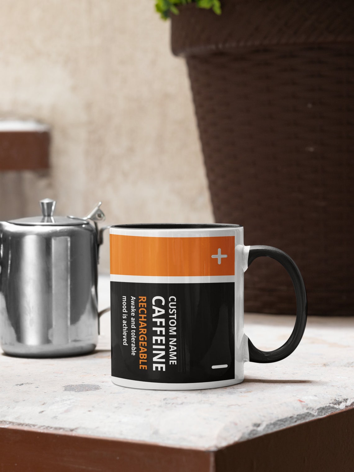 Personalized Battery Mugs, Coffee Lover Mug, Custom Dad Gift, Gift for ...