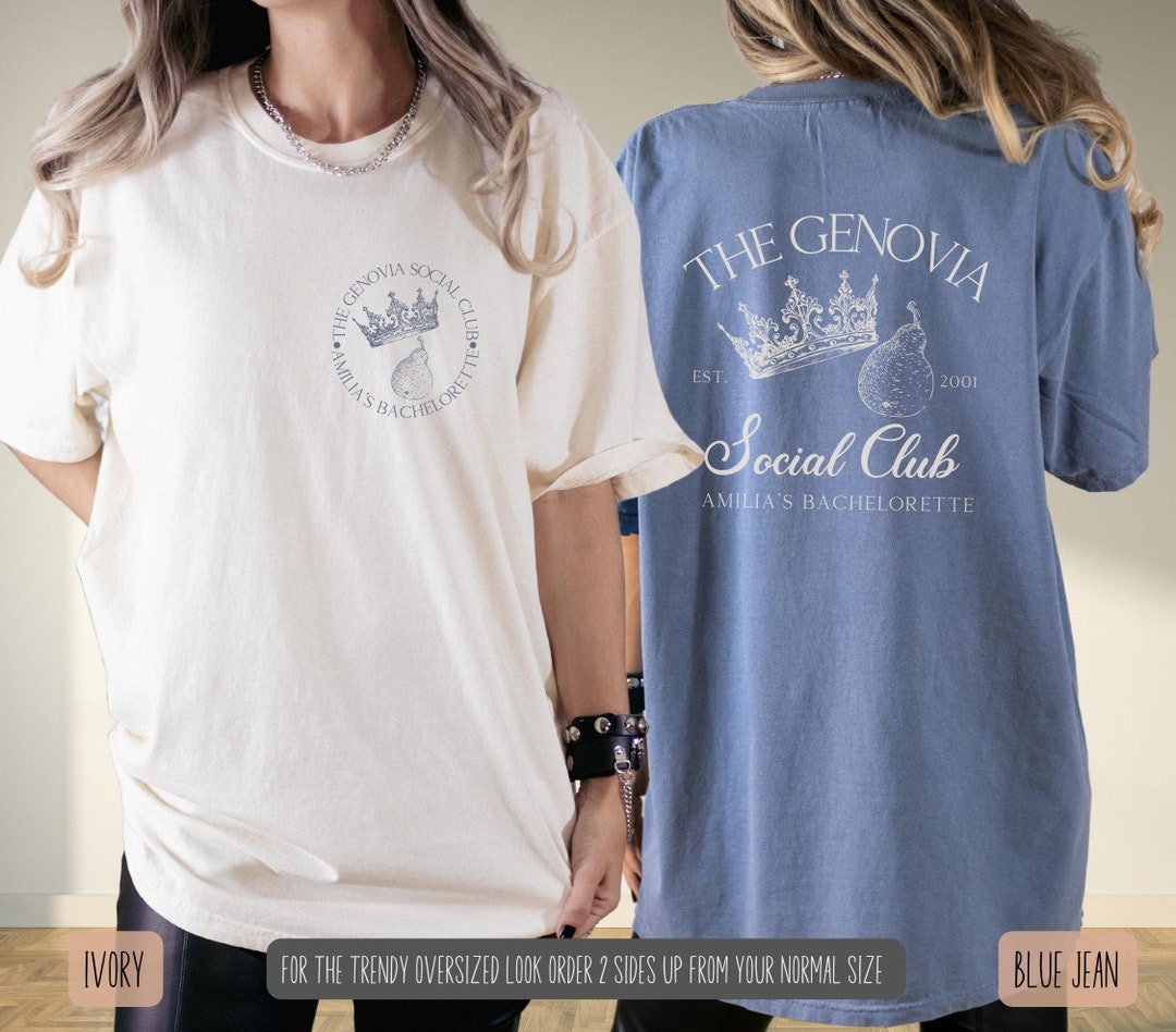 Genovia Social Club Comfort Colors Shirt: Princess Bachelorette Party ...