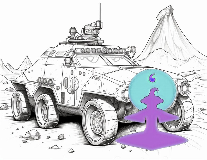 Space Rover Coloring Pages ~ Space Rover Coloring Book ~ Space Rover ...