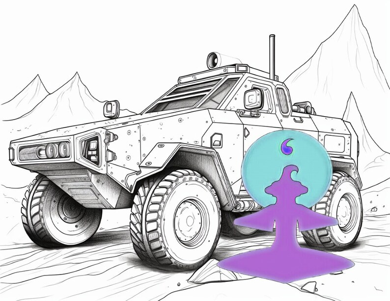Space Rover Coloring Pages ~ Space Rover Coloring Book ~ Space Rover ...