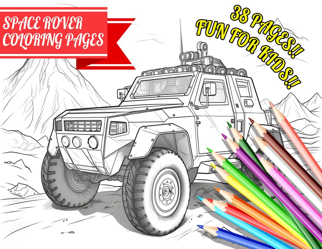 Space Rover Coloring Pages ~ Space Rover Coloring Book ~ Space Rover ...