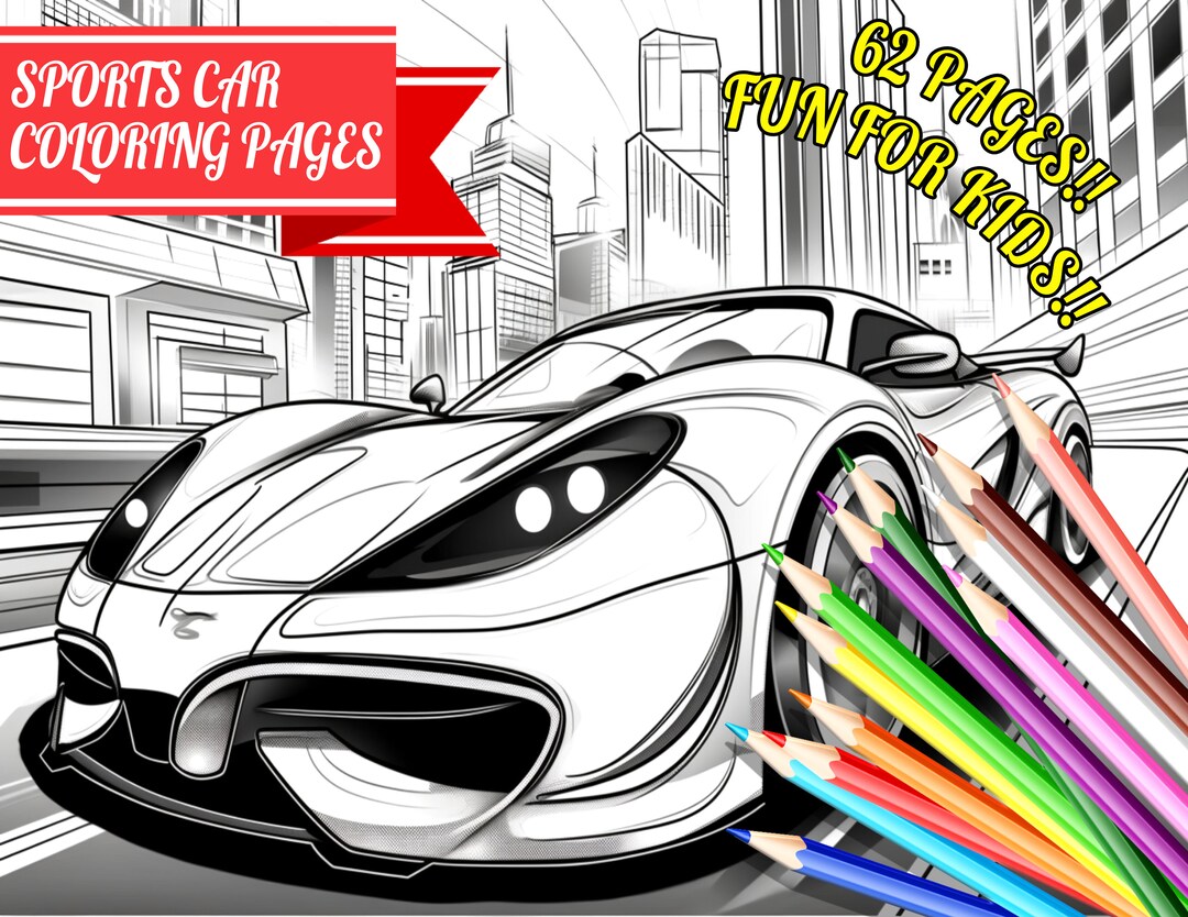 Cool Sports Car Coloring Pages ~ Sports Car Coloring Book ~ Sports Car ...