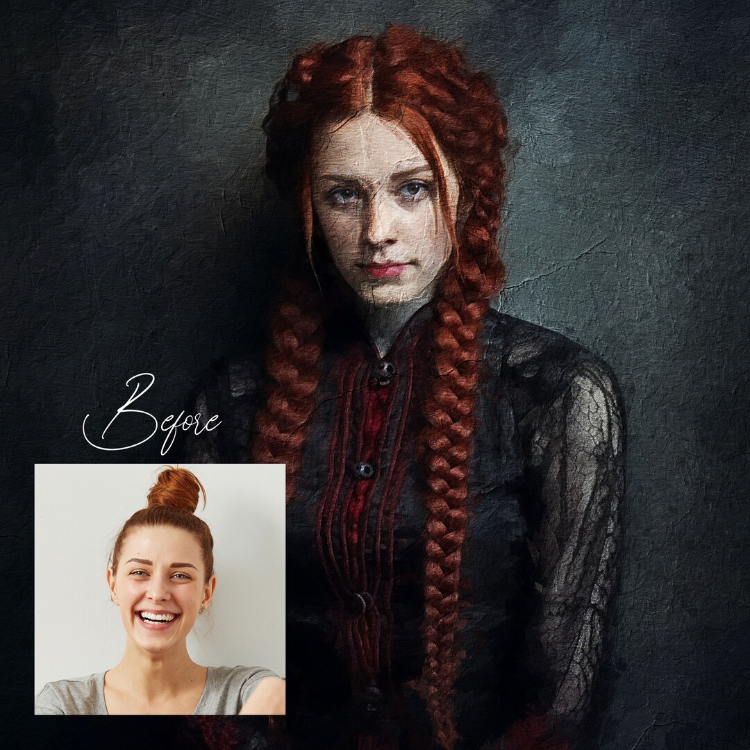 Custom Gothic Portrait From Photo, Custom Portrait for Gift. Stylized ...