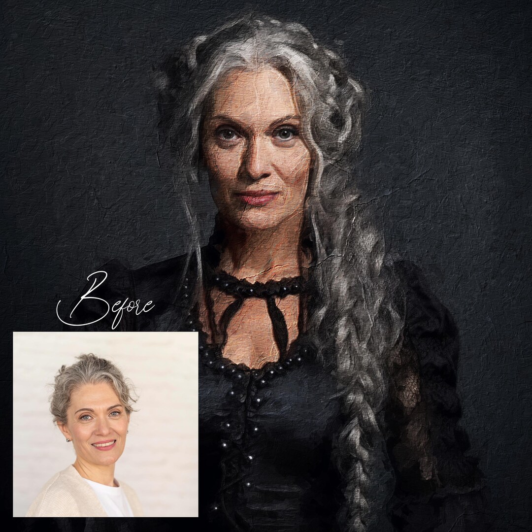 Custom Gothic Portrait From Photo, Custom Portrait for Gift. Stylized ...