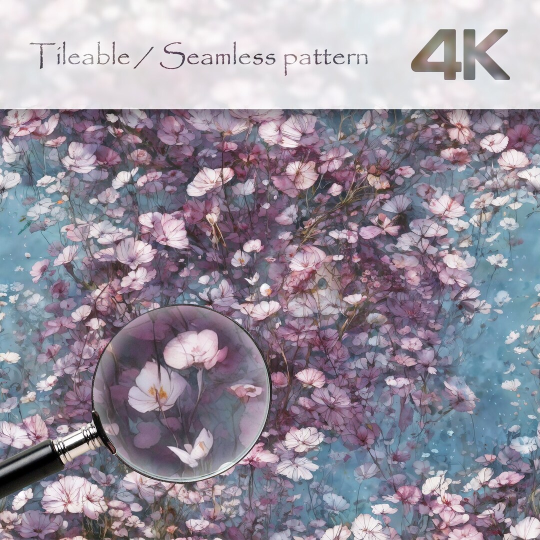 Seamless File, Pastel Floral Seamless Pattern, Tileable. - Etsy