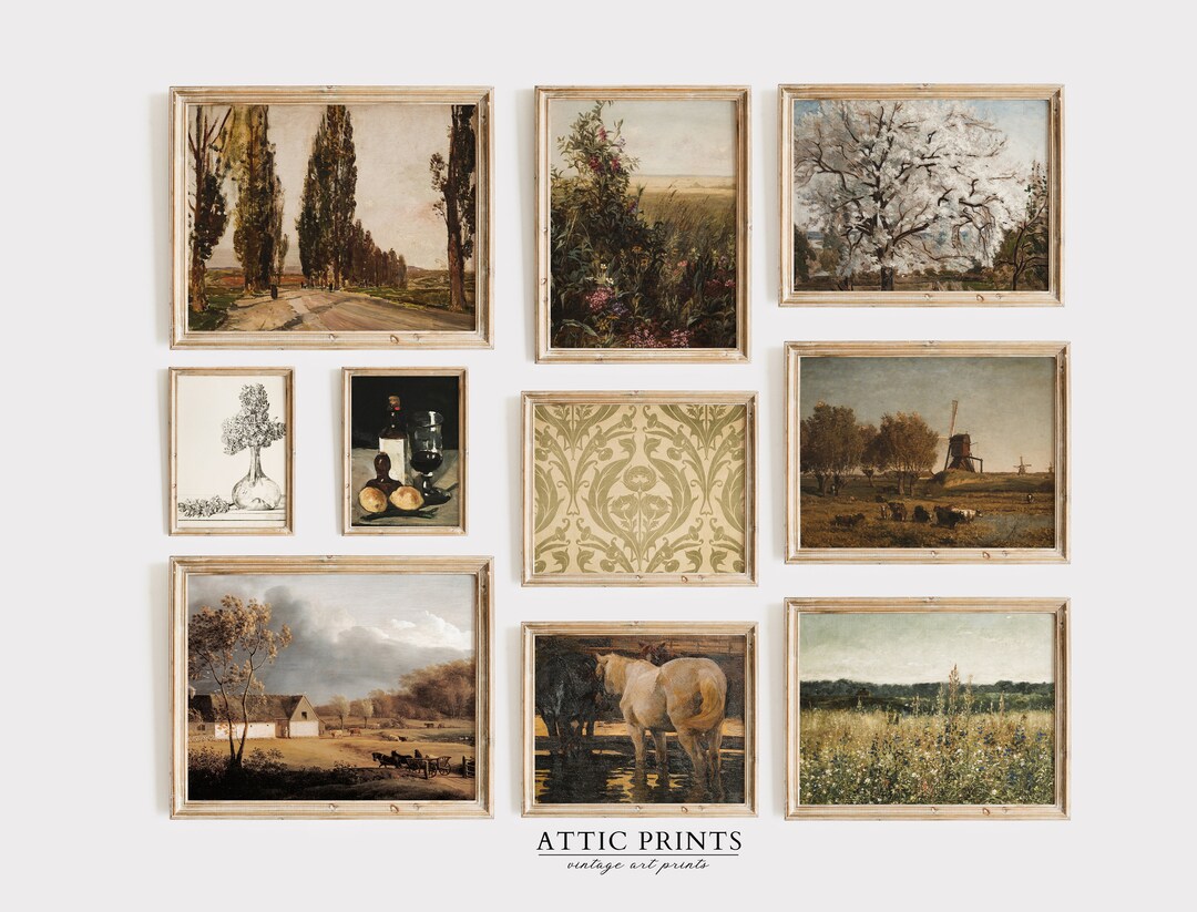 French Country Prints Vintage GALLERY WALL SET of 10 Ten - Etsy