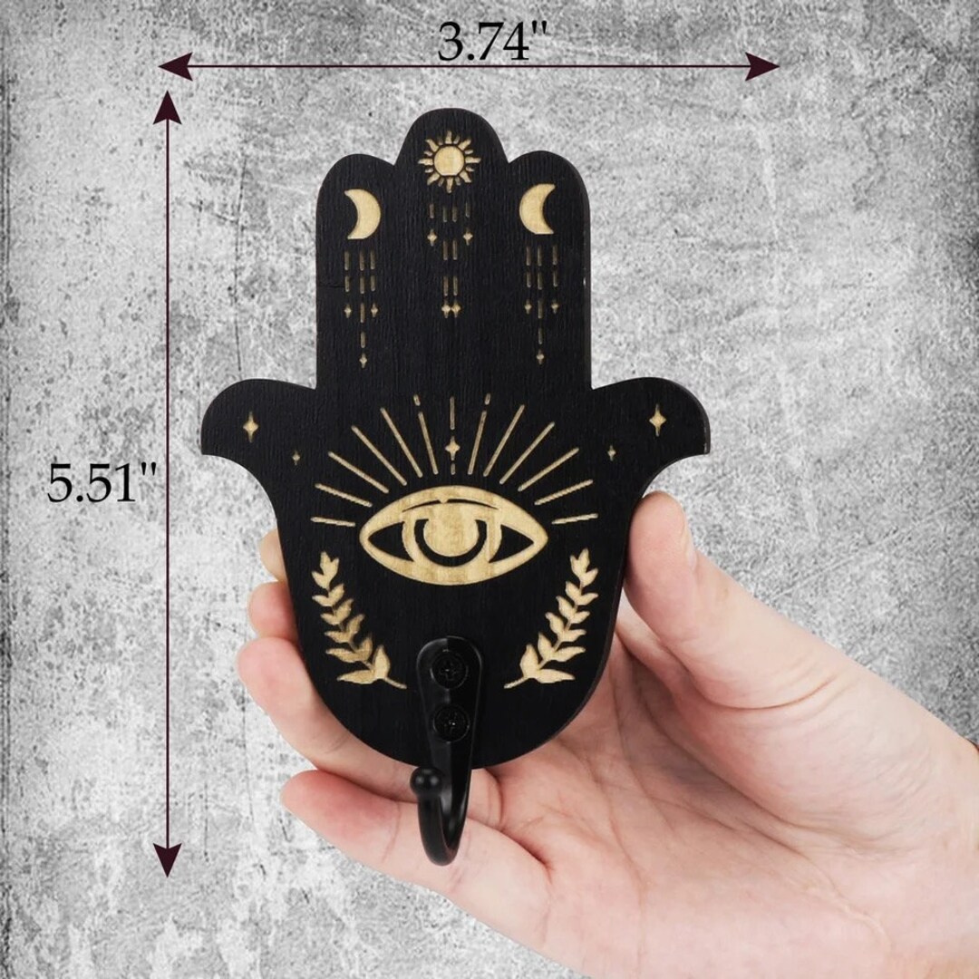 Hamsa Hand Wall Hook Spiritual Decor - Etsy
