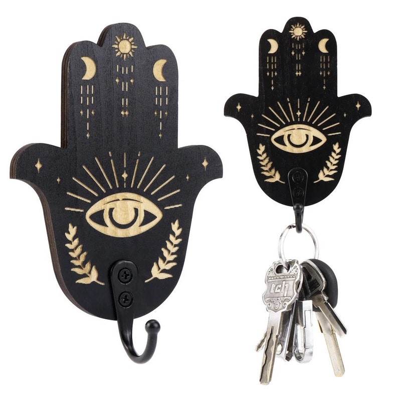Hamsa Hand Wall Hook Spiritual Decor - Etsy