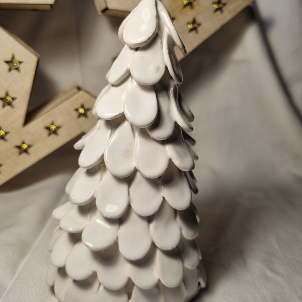 White Ceramic Christmas Tree - Etsy