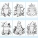 Christmas Cupcake Coloring Pages Festive Dessert Digital Book New Year ...