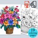 Flowers Fantasy Potion Bottles Coloring Book Magic Floral Pages Adults ...