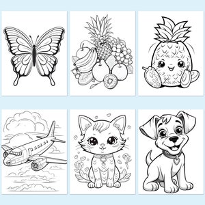 Toddler Coloring Book Kids Activity Pages Instant Download Printable ...