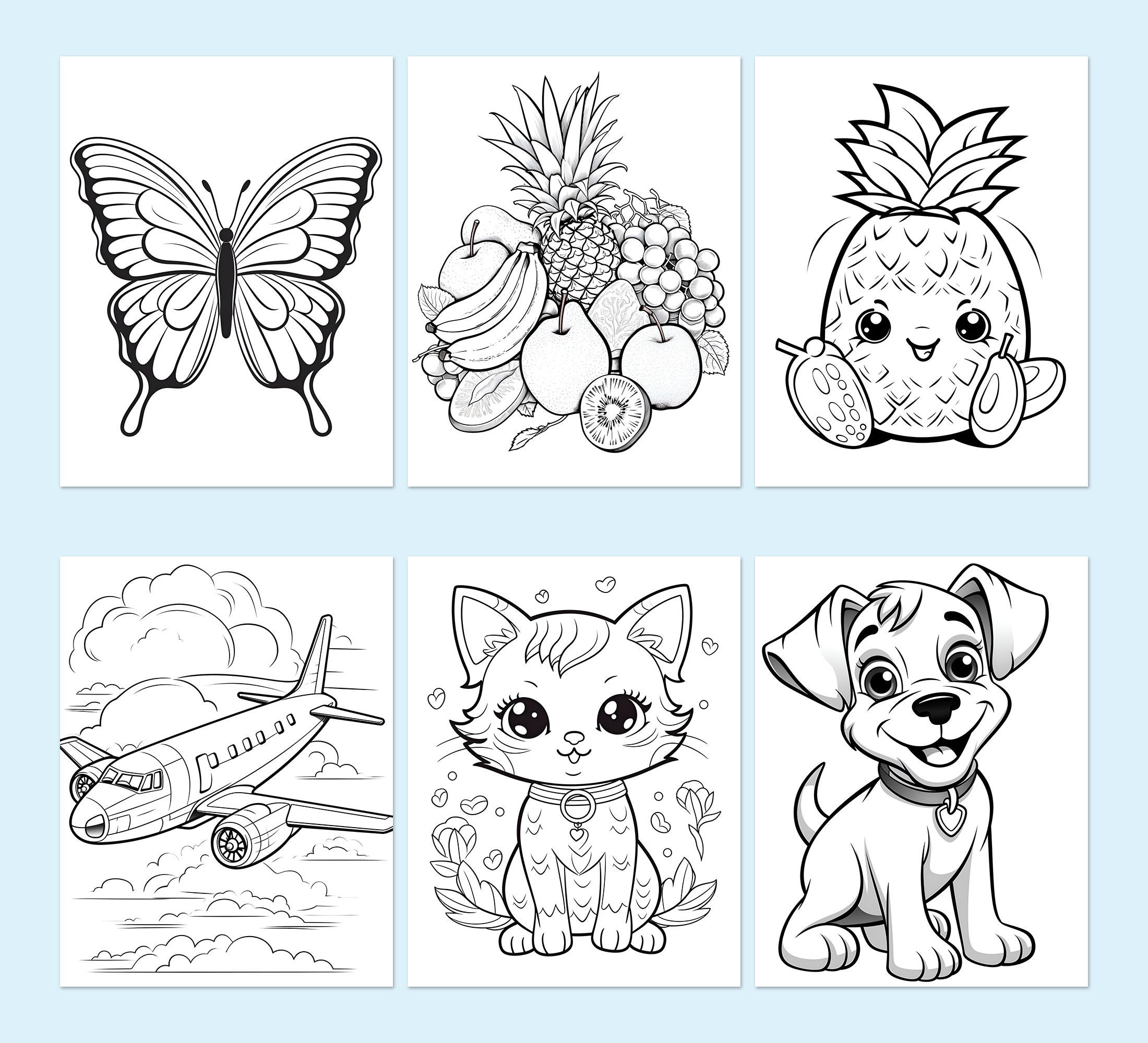 Toddler Coloring Book Kids Activity Pages Instant Download Printable ...