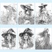 Beautiful Witch Coloring Book Fantasy Kids Activity Sheets Magic ...