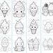 Ice Cream Coloring Book Kawaii Kids Activity Pages Toddler Sheets ...