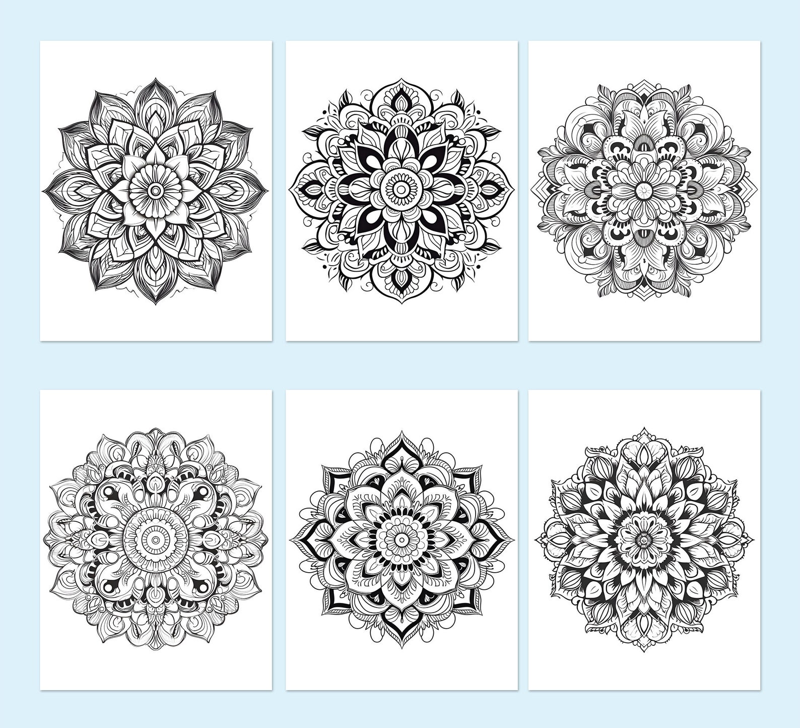 Mandala Coloring Book Adults Kids Instant Download Printable PDF JPEG ...