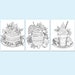 Christmas Cupcake Coloring Pages Festive Dessert Digital Book New Year ...