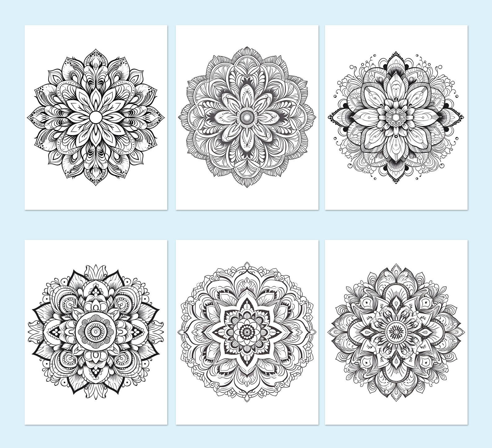 Mandala Coloring Book Adults Kids Instant Download Printable PDF JPEG ...