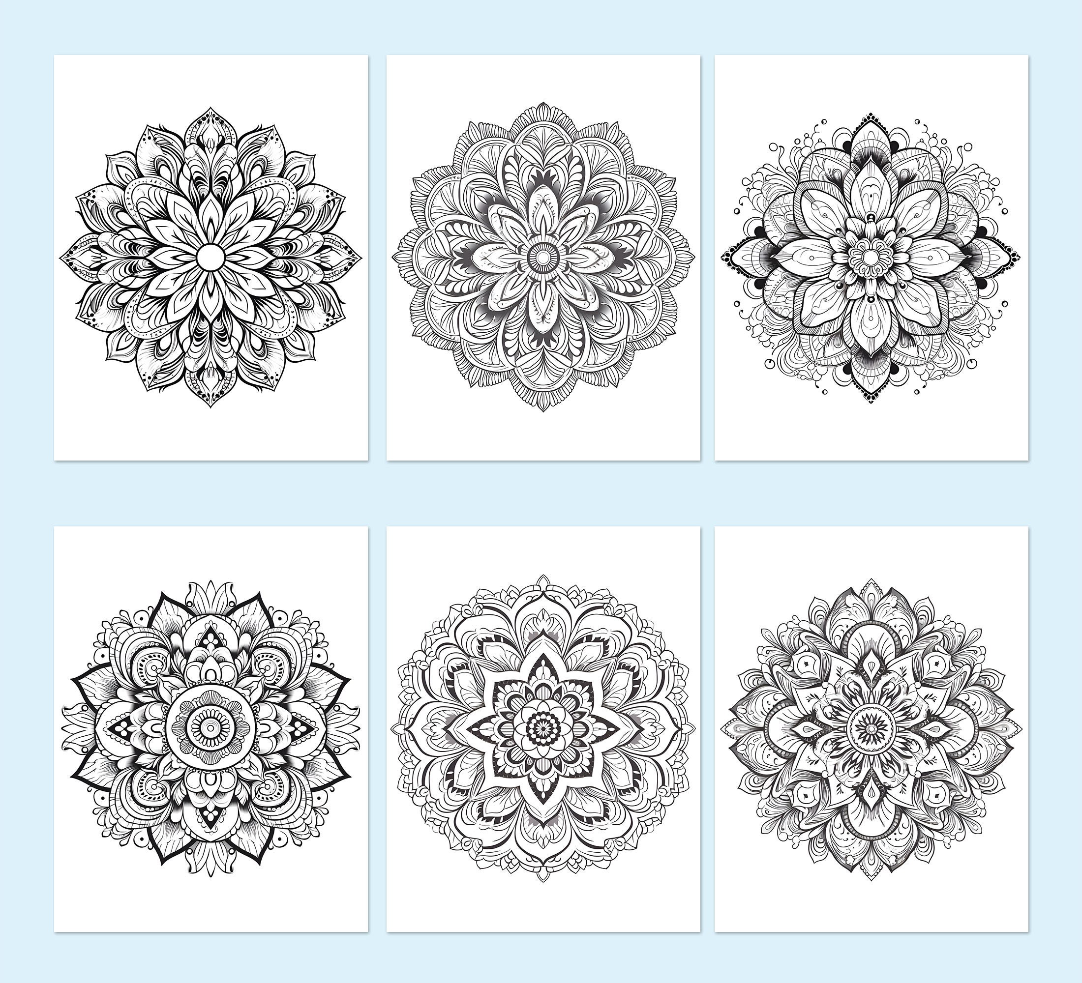 Mandala Coloring Book Adults Kids Instant Download Printable PDF JPEG ...