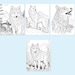 Wolf Coloring Book Adults Kids Activity Pages Animal Coloriage Sheets ...