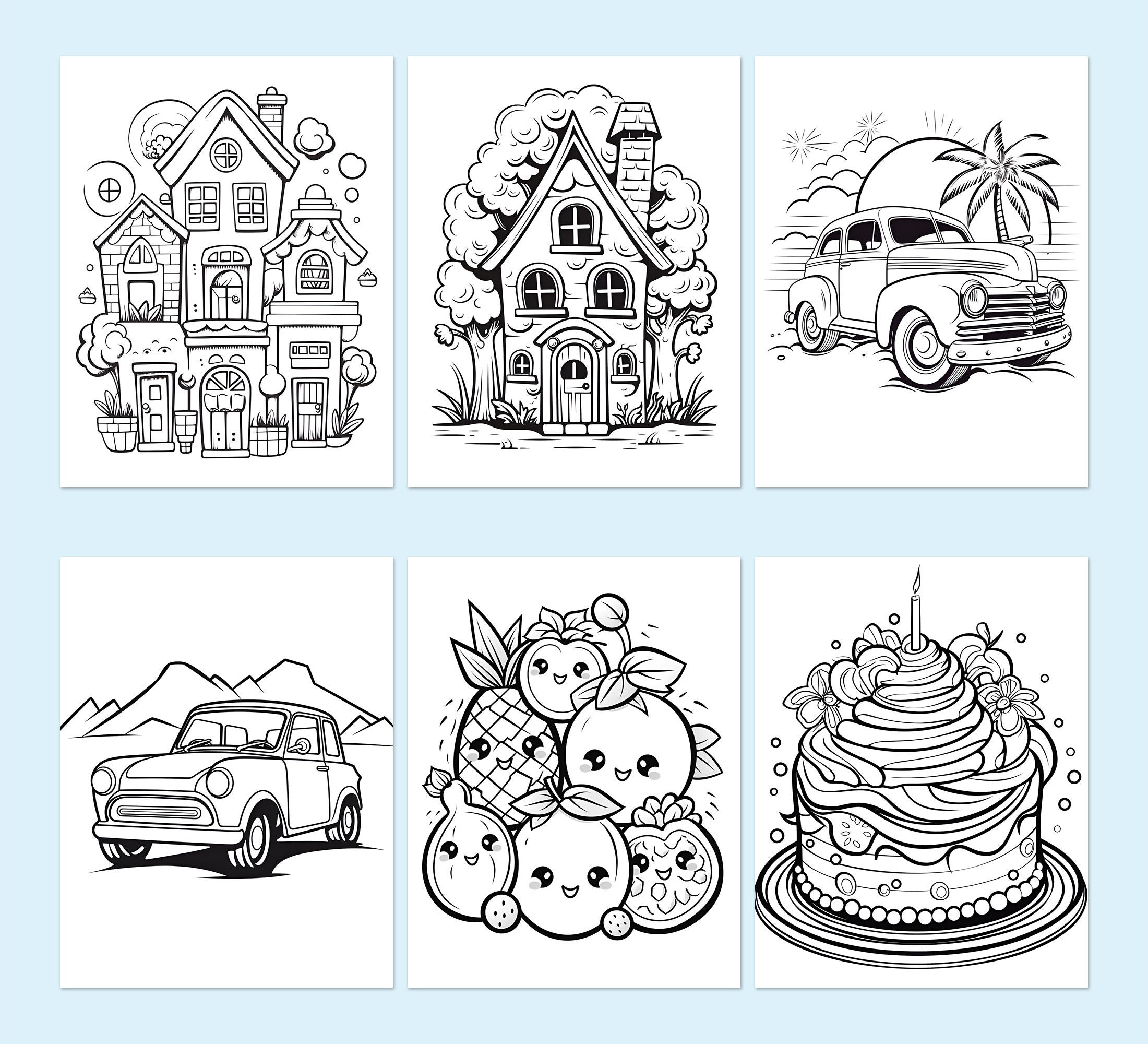 Toddler Coloring Book Kids Activity Pages Instant Download Printable ...