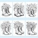 Blooming Boots Coloring Book Flowers Pages Adults Kids Floral Digital ...