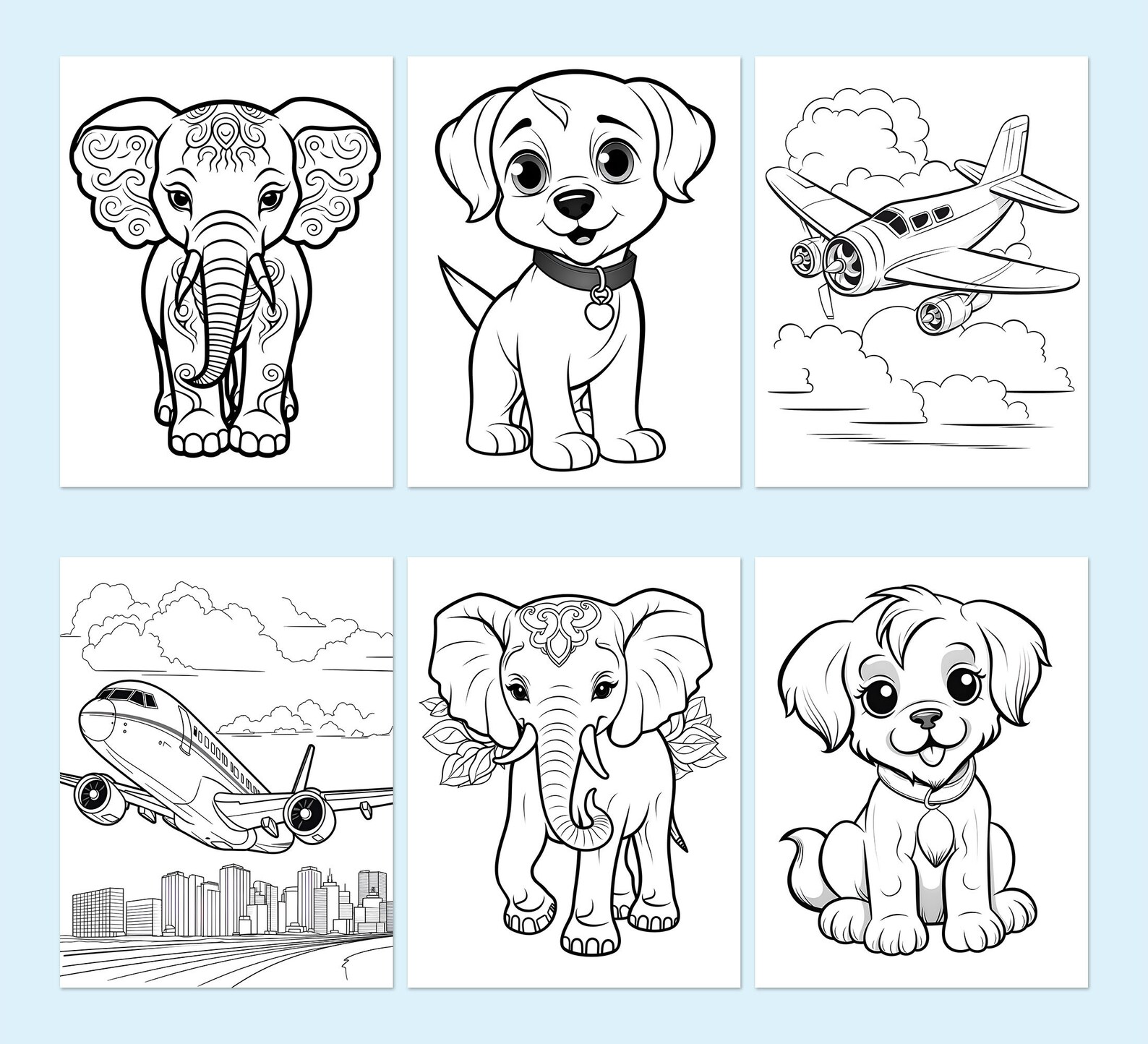 Toddler Coloring Book Kids Activity Pages Instant Download Printable ...