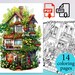House With Plants Coloring Pages Book Botanical Adult Activity - Etsy