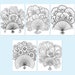Spanish Fans Coloring Book Kids Adult Beautiful Relaxation Pages Girft ...