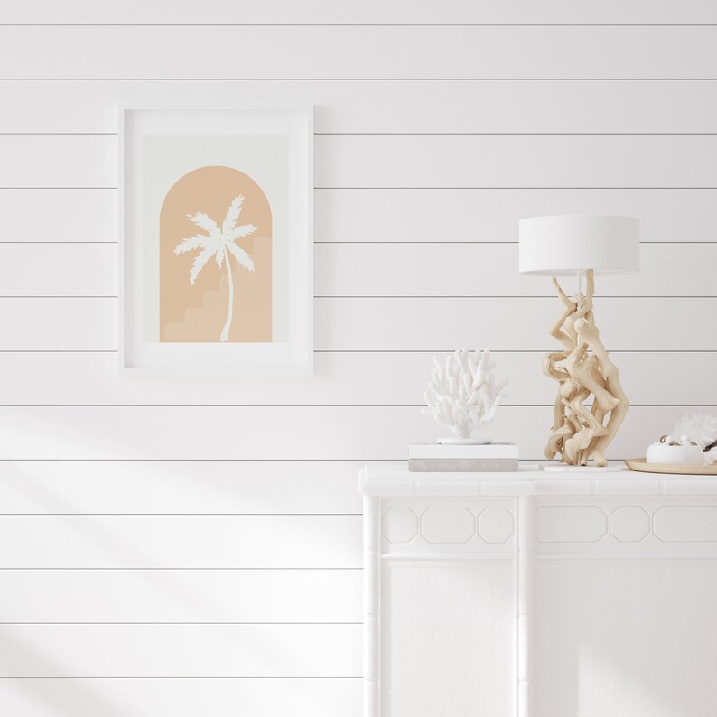 Palm Tree Arch Printable Art, Wall Art Set, Beach Decor, Coastal Decor ...