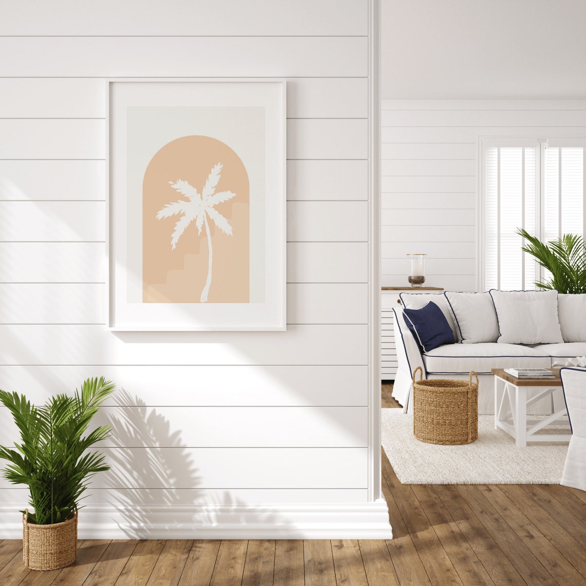 Palm Tree Arch Printable Art, Wall Art Set, Beach Decor, Coastal Decor ...