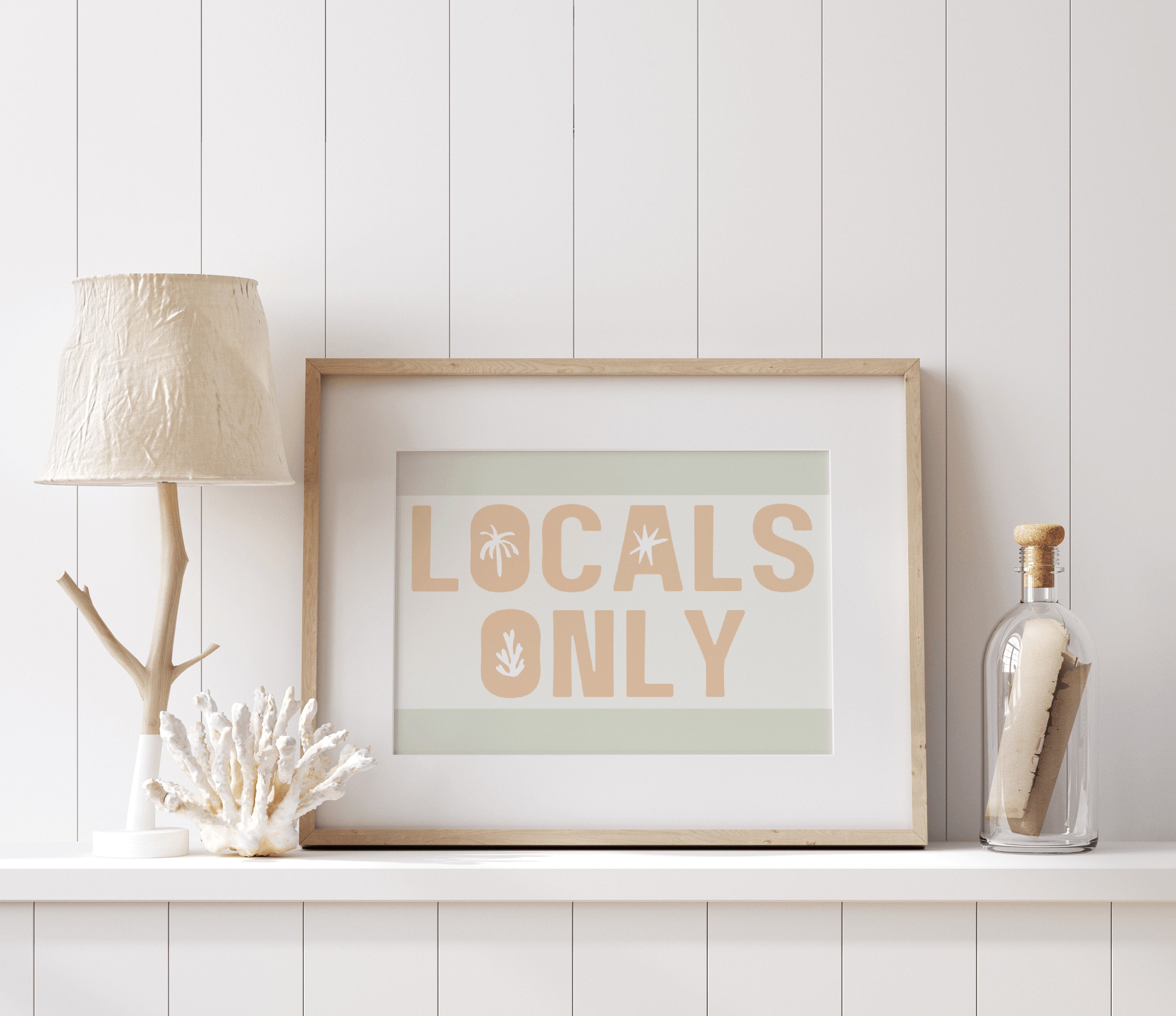 Locals Only Printable Art Beach Decor Coastal Decor Coastal - Etsy