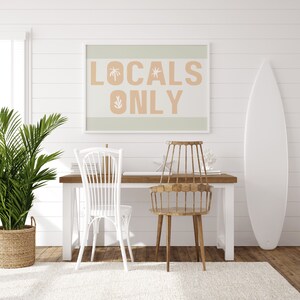 Locals Only Printable Art, Beach Decor, Coastal Decor, Coastal Wall Art ...