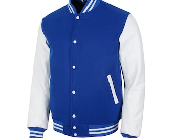 Unisex Varsity Jacket Baseball Letterman Jackets Wool Body Genuine ...