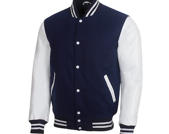 Unisex Varsity Jacket Baseball Letterman Jackets Wool Body Genuine ...