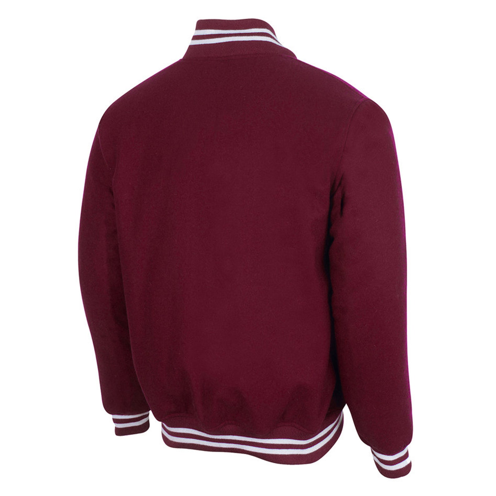 Unisex Varsity Jacket Baseball Letterman Jackets Wool Body Wool Sleeves ...